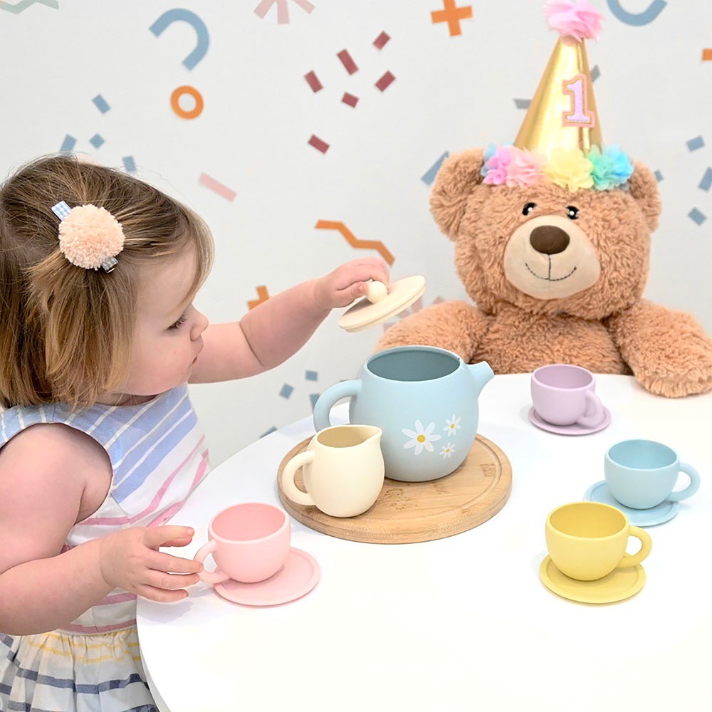 Little Rawr Silicone My First Tea Set Multi | Cooking | Baby Bunting AU
