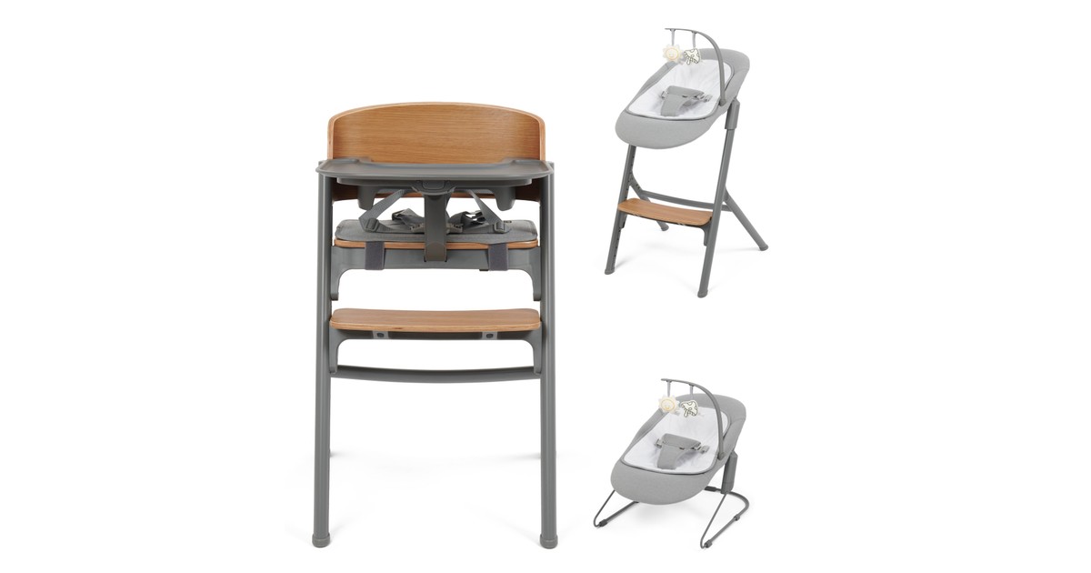 Jengo Flexx Highchair With Bouncer Wood | Baby Bunting AU