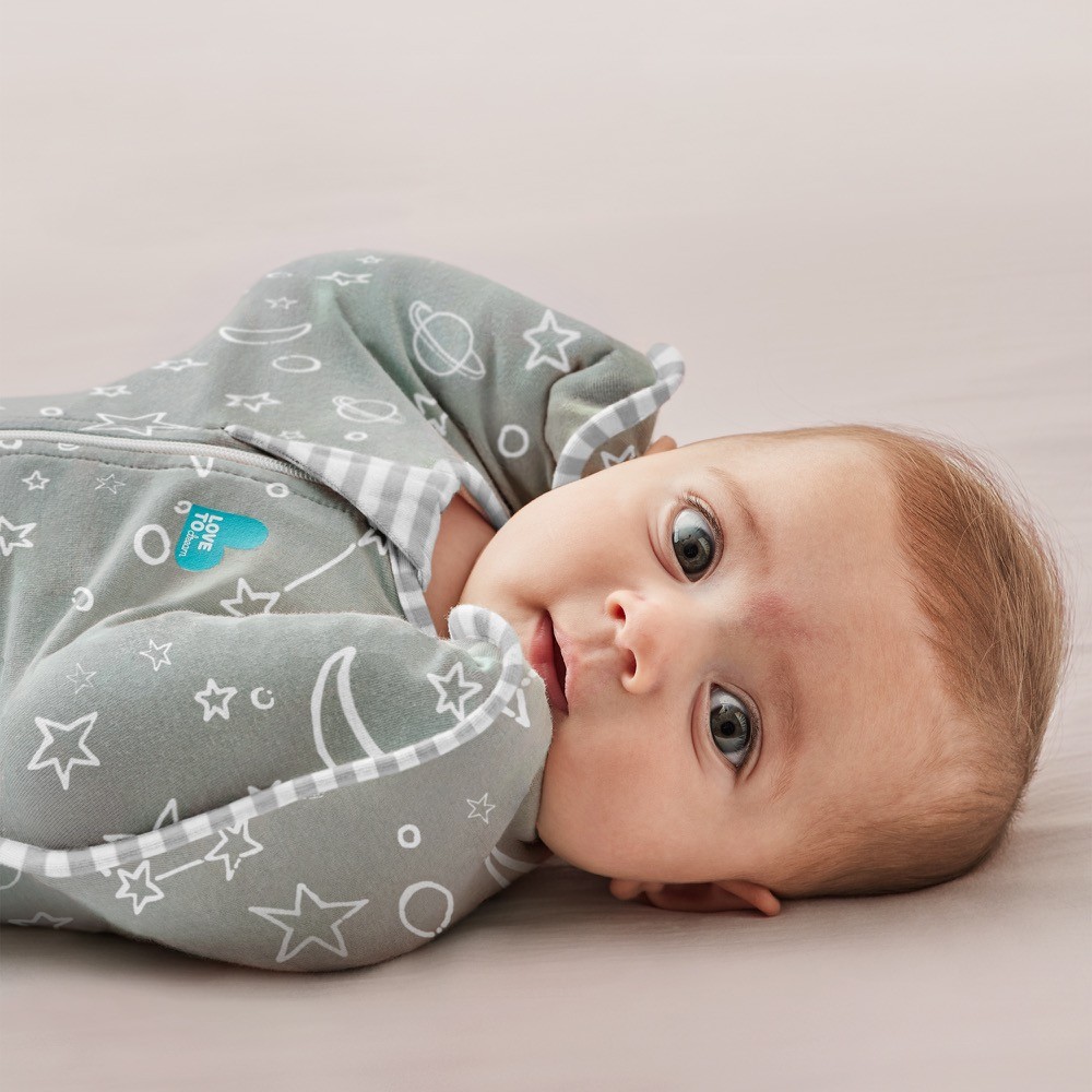 Love To Dream Swaddle Up Bamboo Stars & Moon 1 Tog Olive Size Medium ...