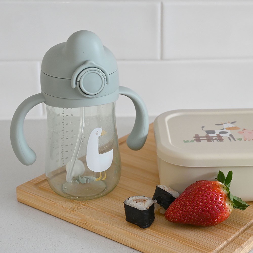 Little Rawr Weighted Straw Sippy Cup - Farm | Sippy Cups | Baby Bunting AU