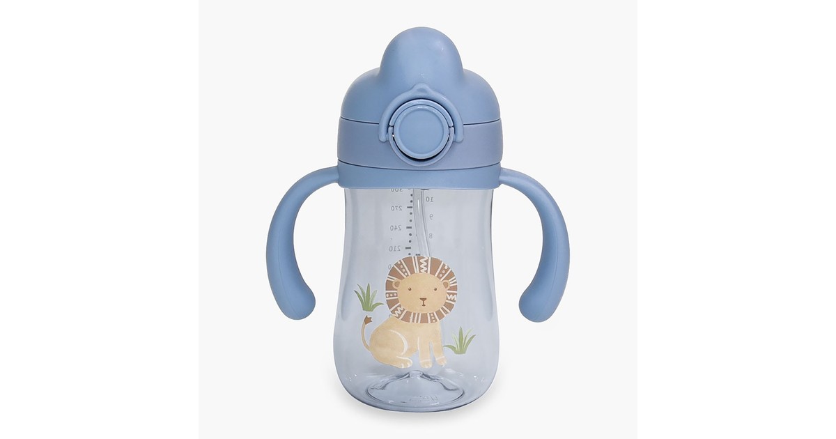Little Rawr Weighted Straw Sippy Cup - Safari | Baby Bunting AU