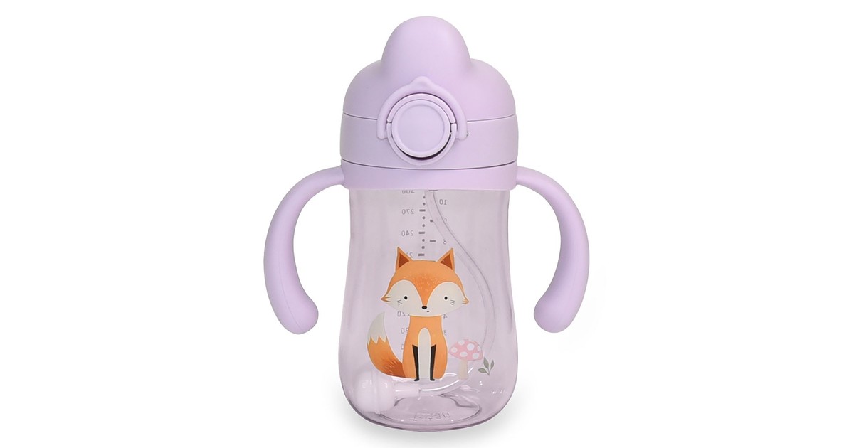 Little Rawr Weighted Straw Sippy Cup Forrest Friends | Baby Bunting AU