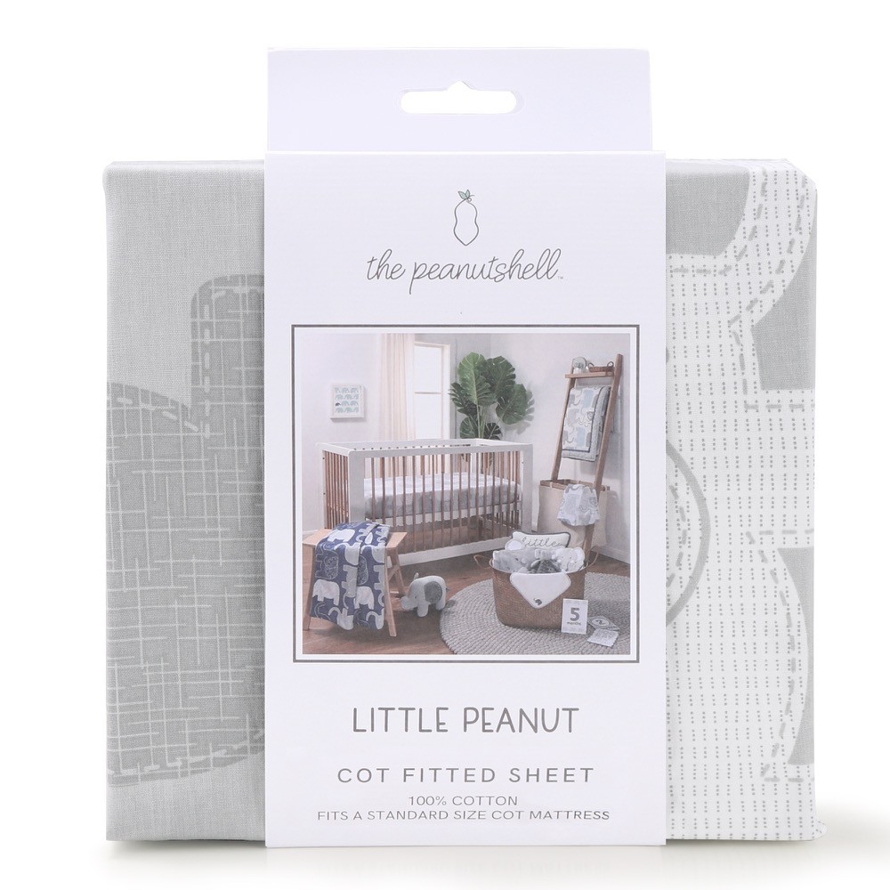 The Peanut Shell Fitted Sheet Cot Little Peanut | Cot | Baby Bunting AU