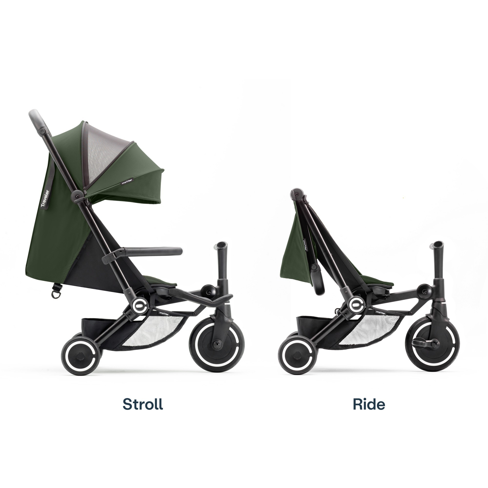 SmarTrike Traveler Stroller Olive Green | Strollers | Baby Bunting AU
