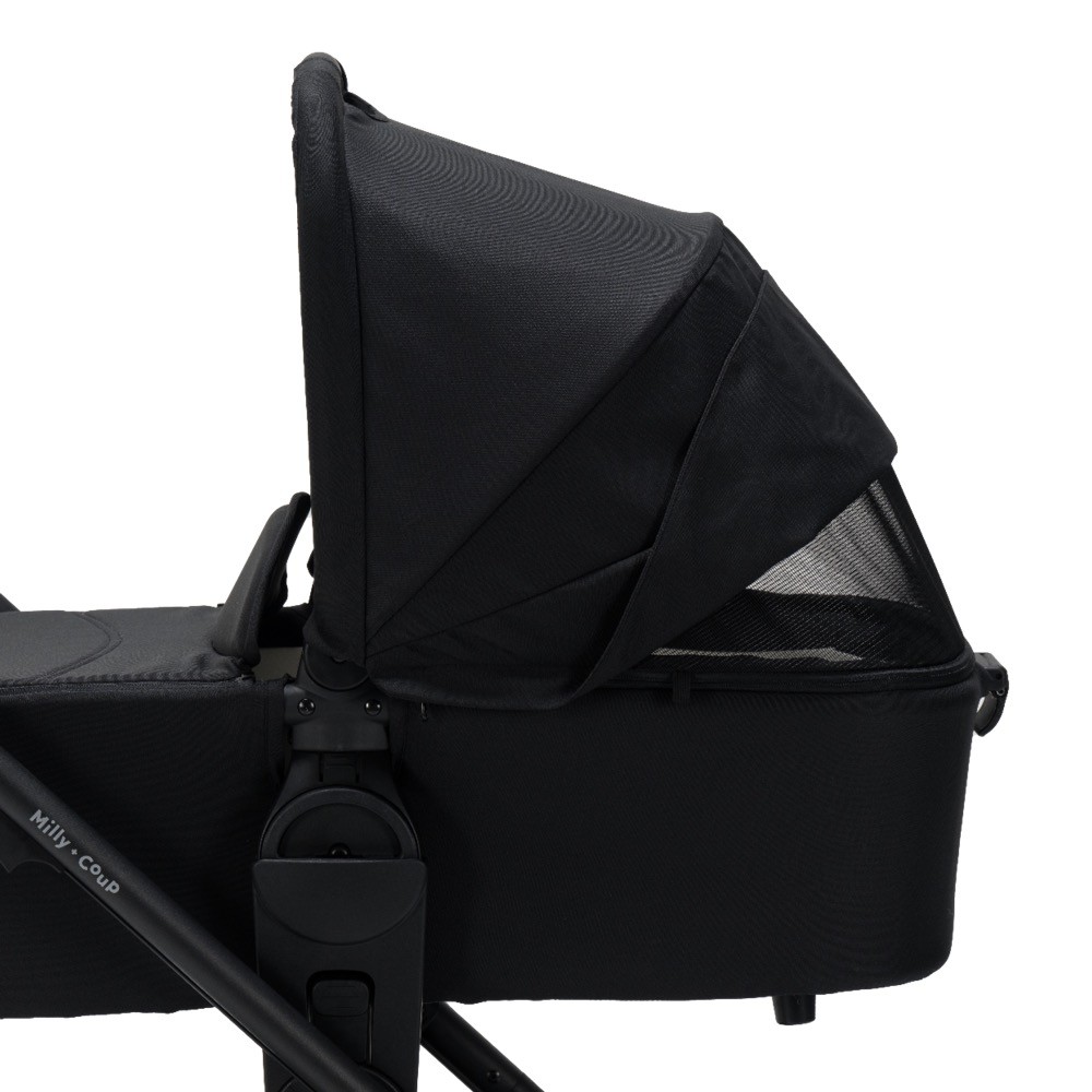 Milly & Coup Milo 2 Bassinet Black | Bassinets & Stands | Baby Bunting AU