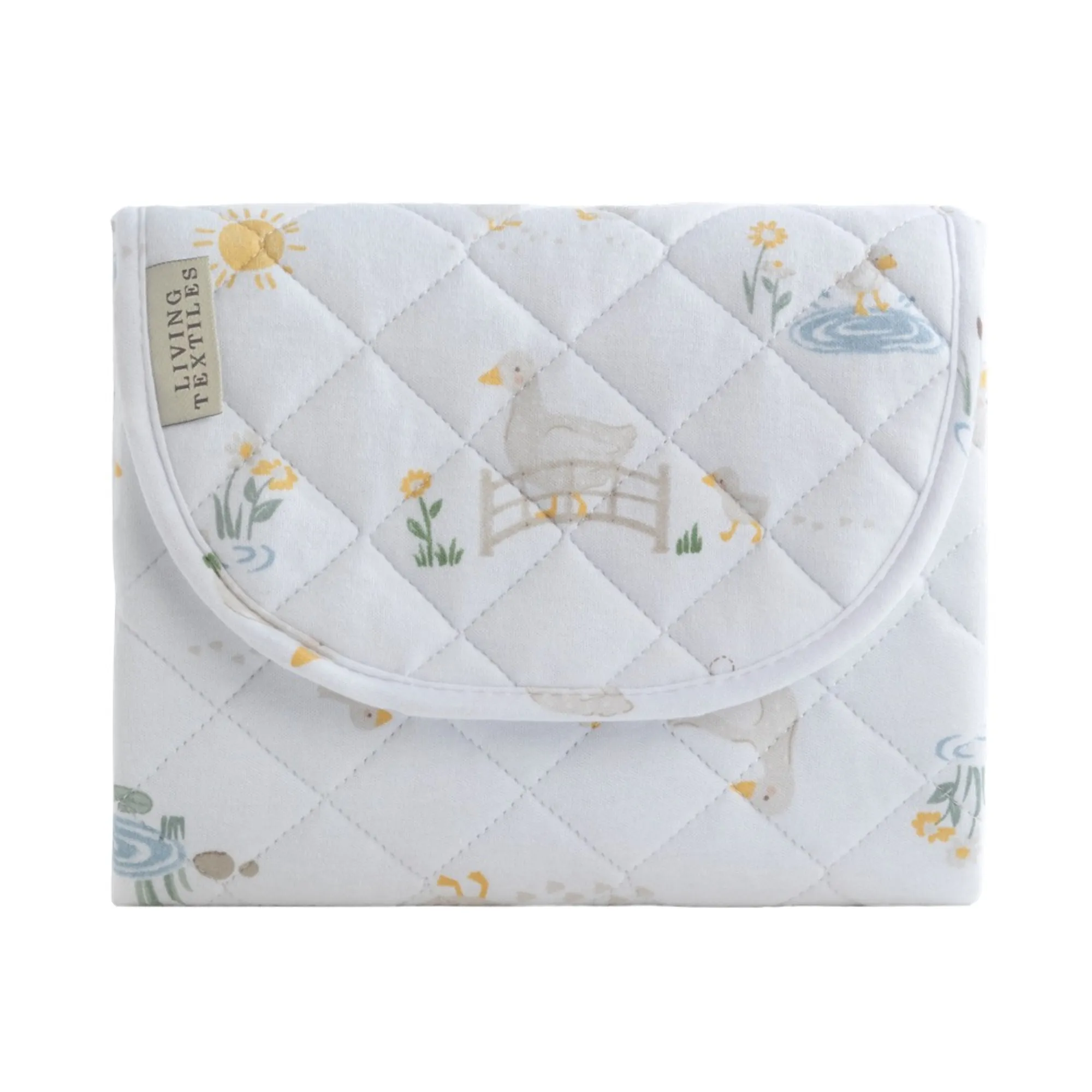 Living Textiles Waterproof Change Mat Cover Goosey Goosey | Baby Bunting AU