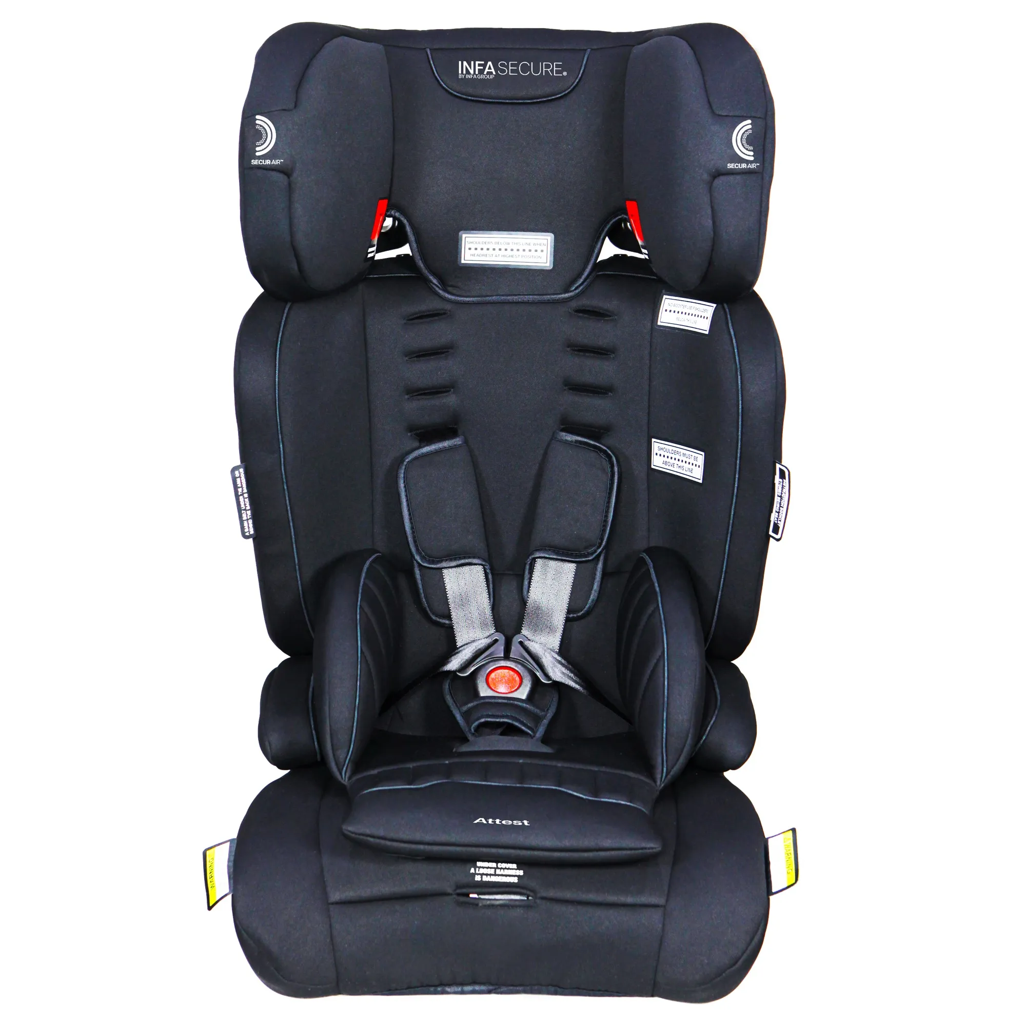 Infasecure Attest Quantum Pro Convertible Booster Black | Baby Bunting AU
