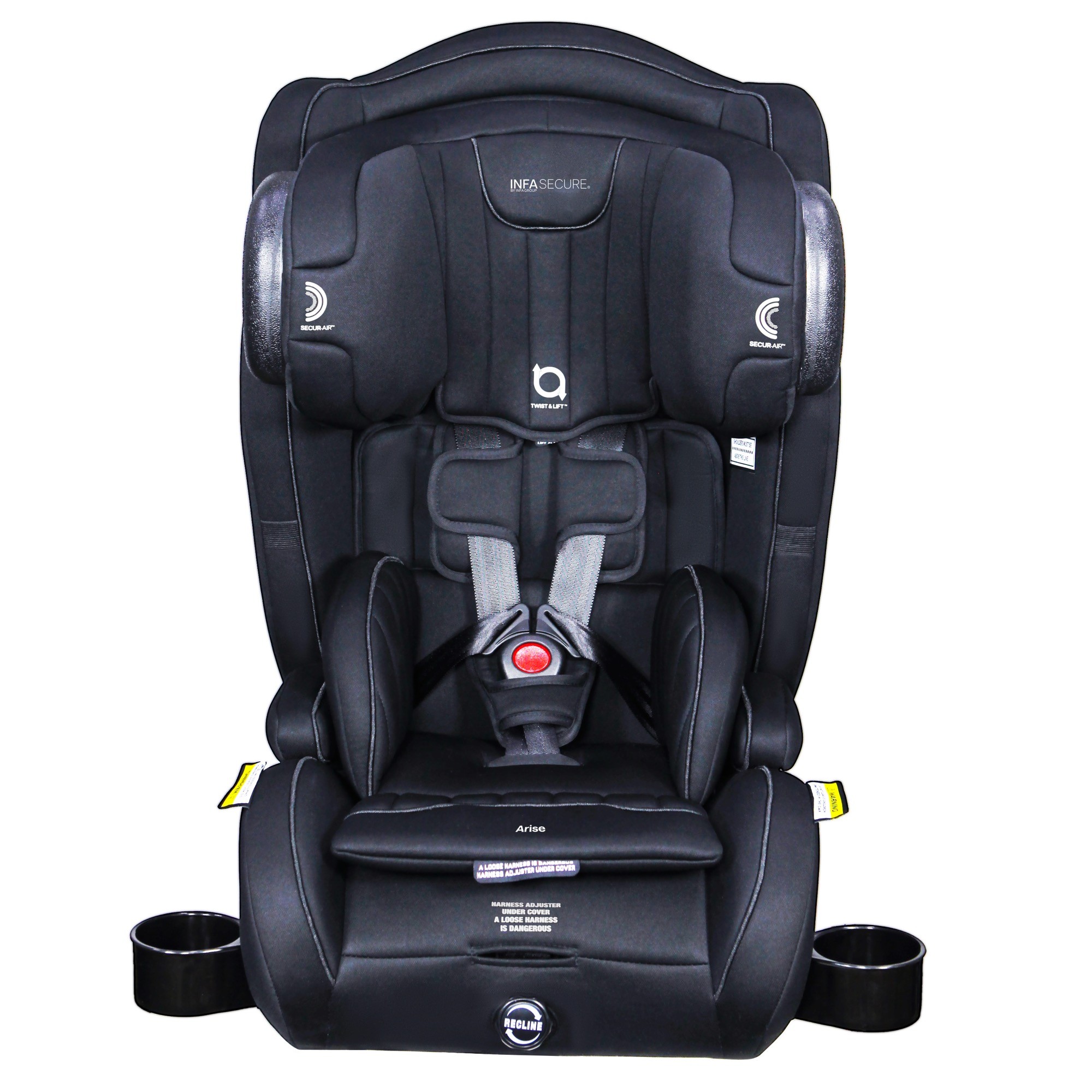 Infasecure Arise Quantum Pro Harnessed Booster Black | Baby Bunting AU