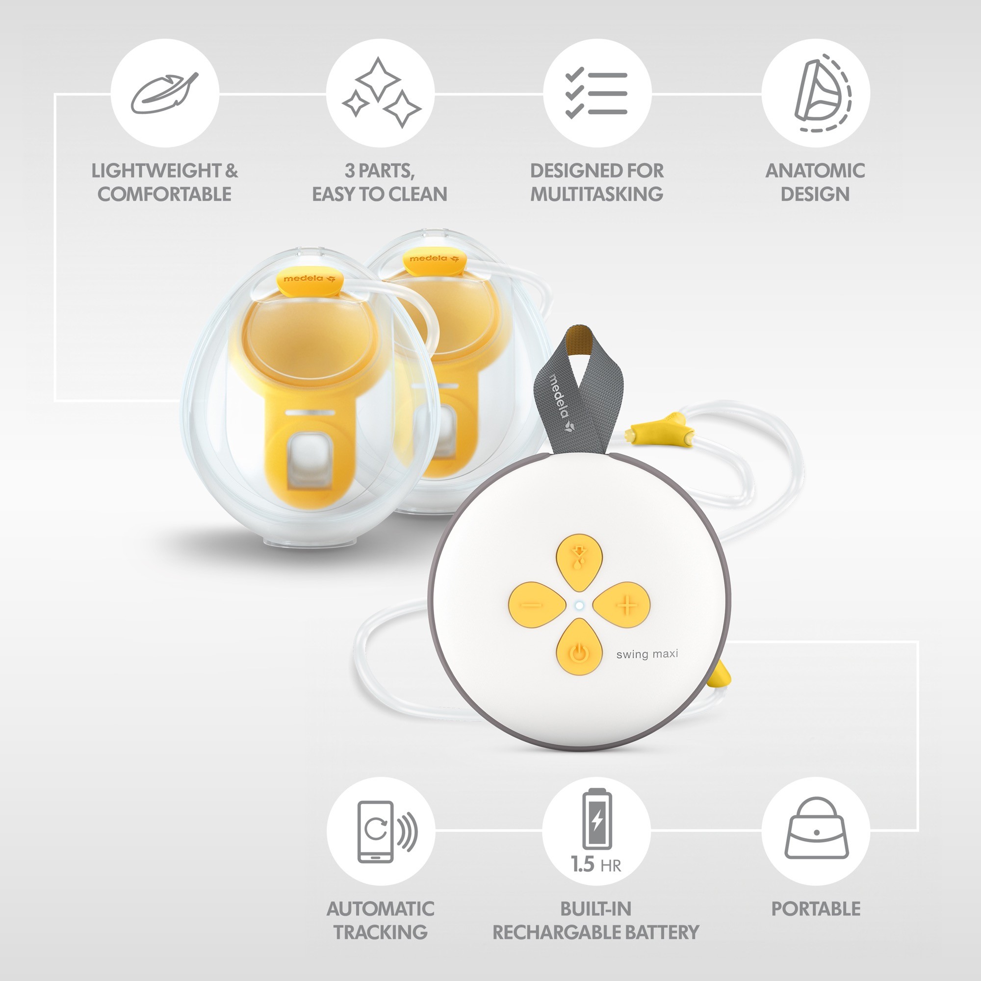 Medela Swing Maxi™ Hands-Free Double Electric Breast Pump | Electric | Baby Bunting AU