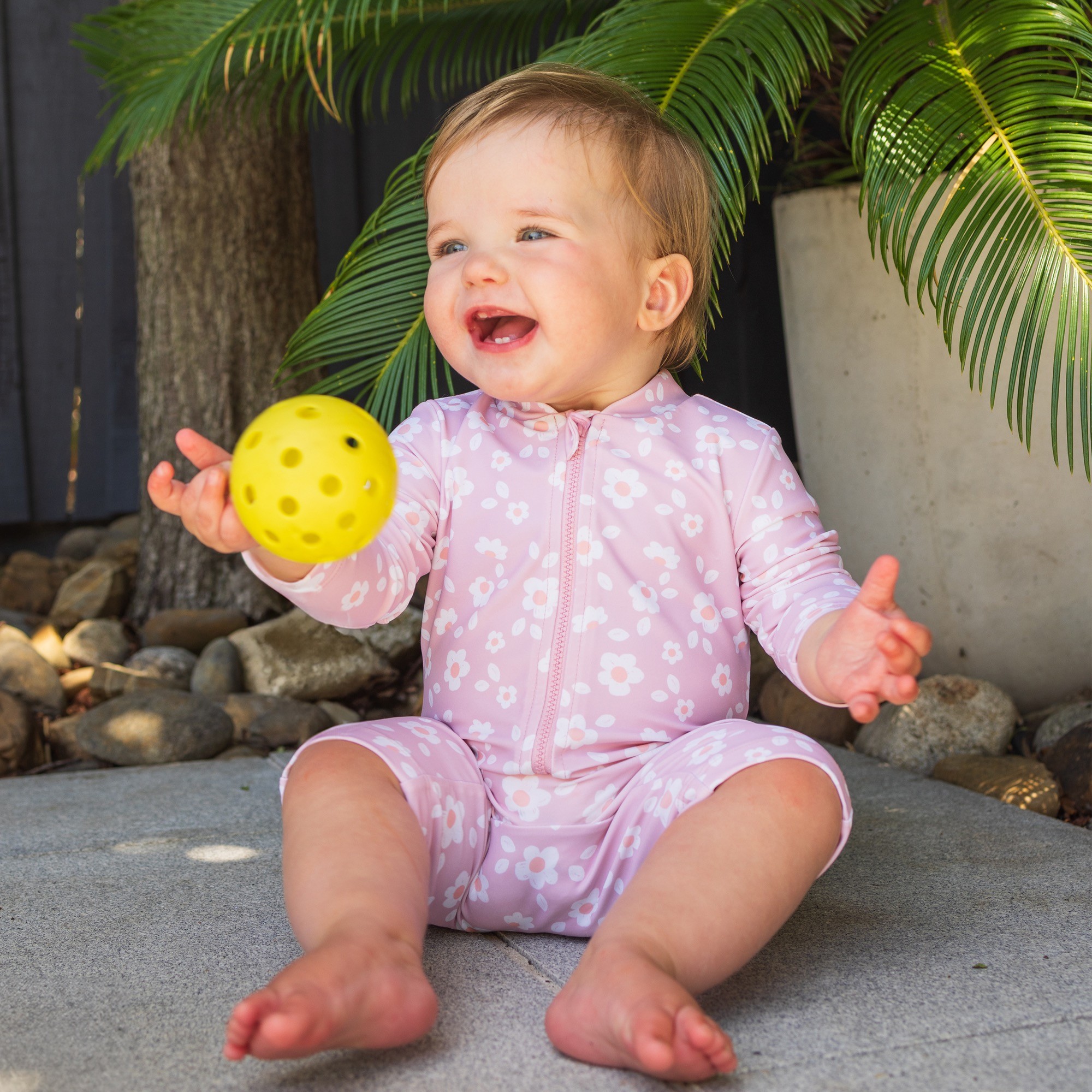 Bilbi Ripple Sunsuit Orchid | Baby Swimwear | Baby Bunting AU