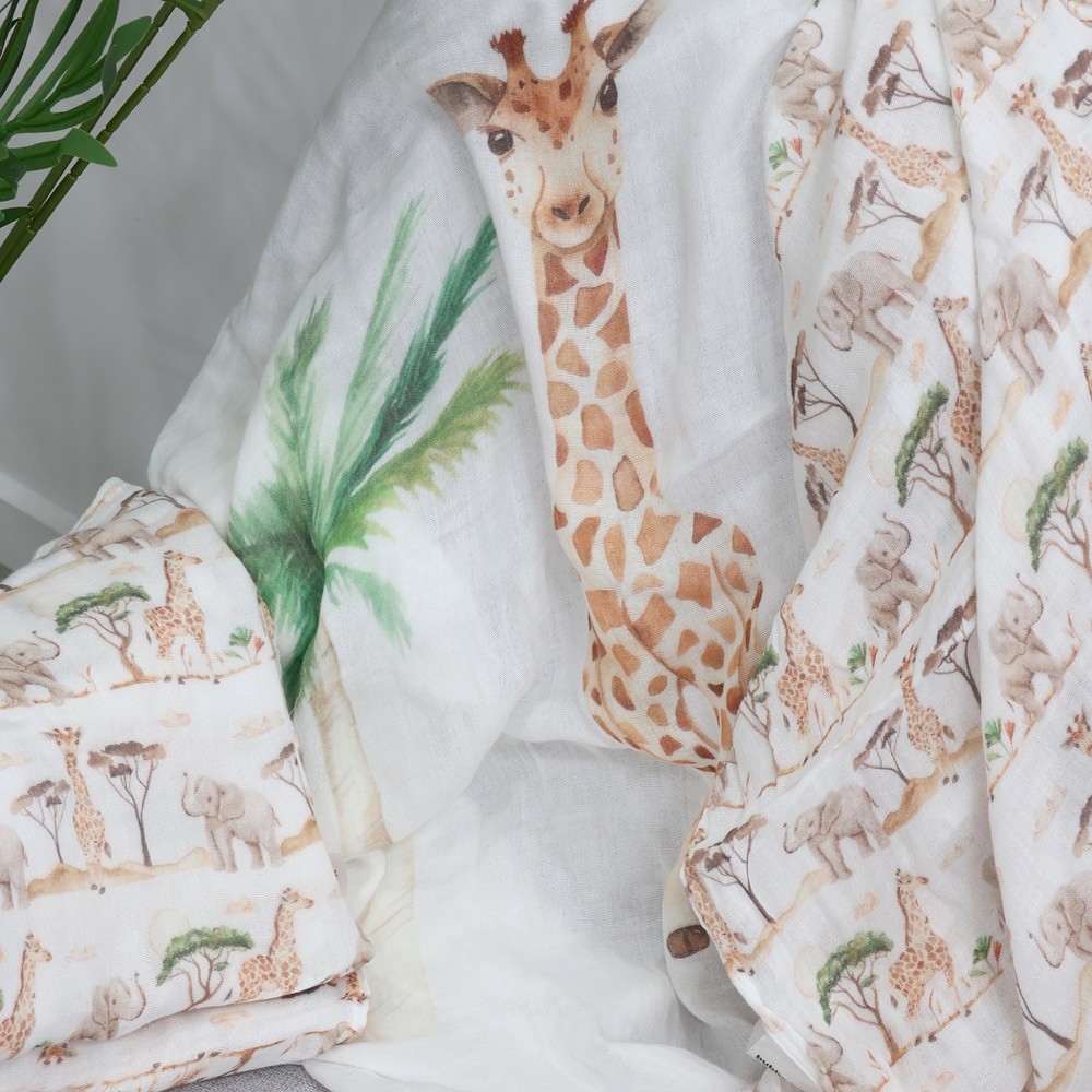 Bubba Blue 3 Pack Wrap Bamboo Adventure | Wraps | Baby Bunting AU