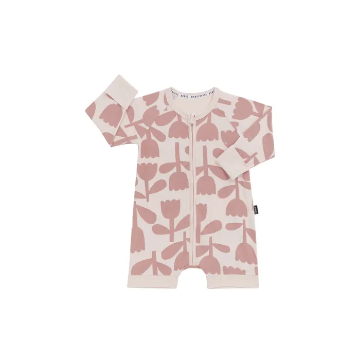 Bonds Romper Long Sleeve Tulip Pop Reverse | Baby Bunting AU