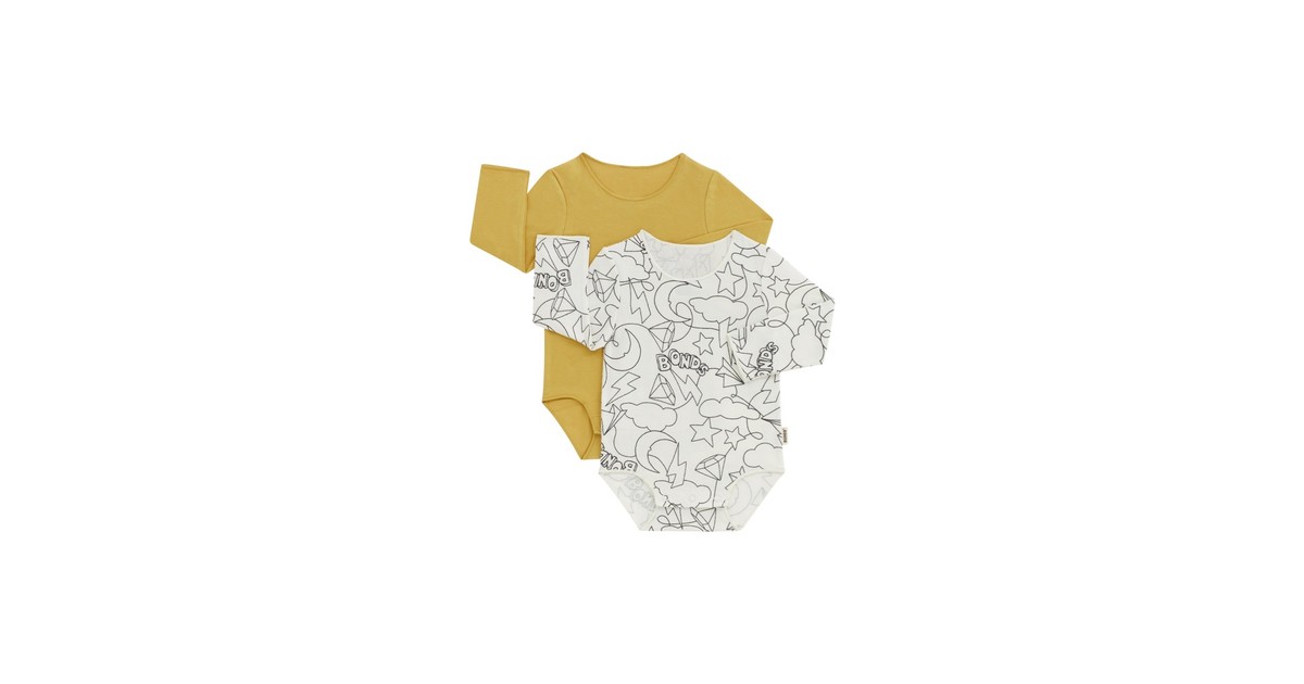 Bonds 2 Pack Bodysuit Bonds Galaxy/Mustard Rush | Baby Bunting AU