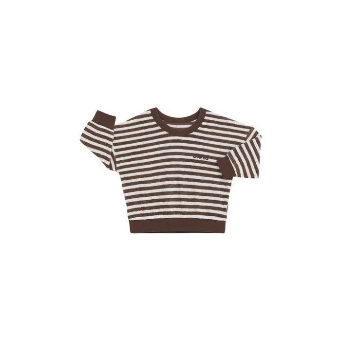 Bonds Pullover Terry Truffle Stripe | Baby Bunting AU