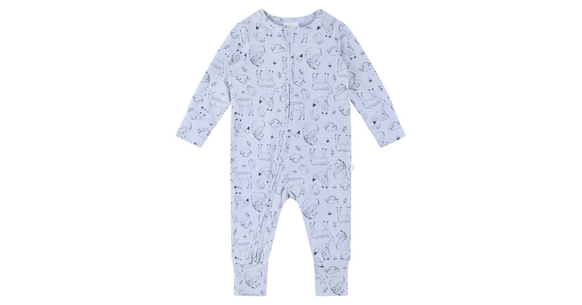 Bilbi Onesie Zip Dinos Dusk | Baby Bunting AU