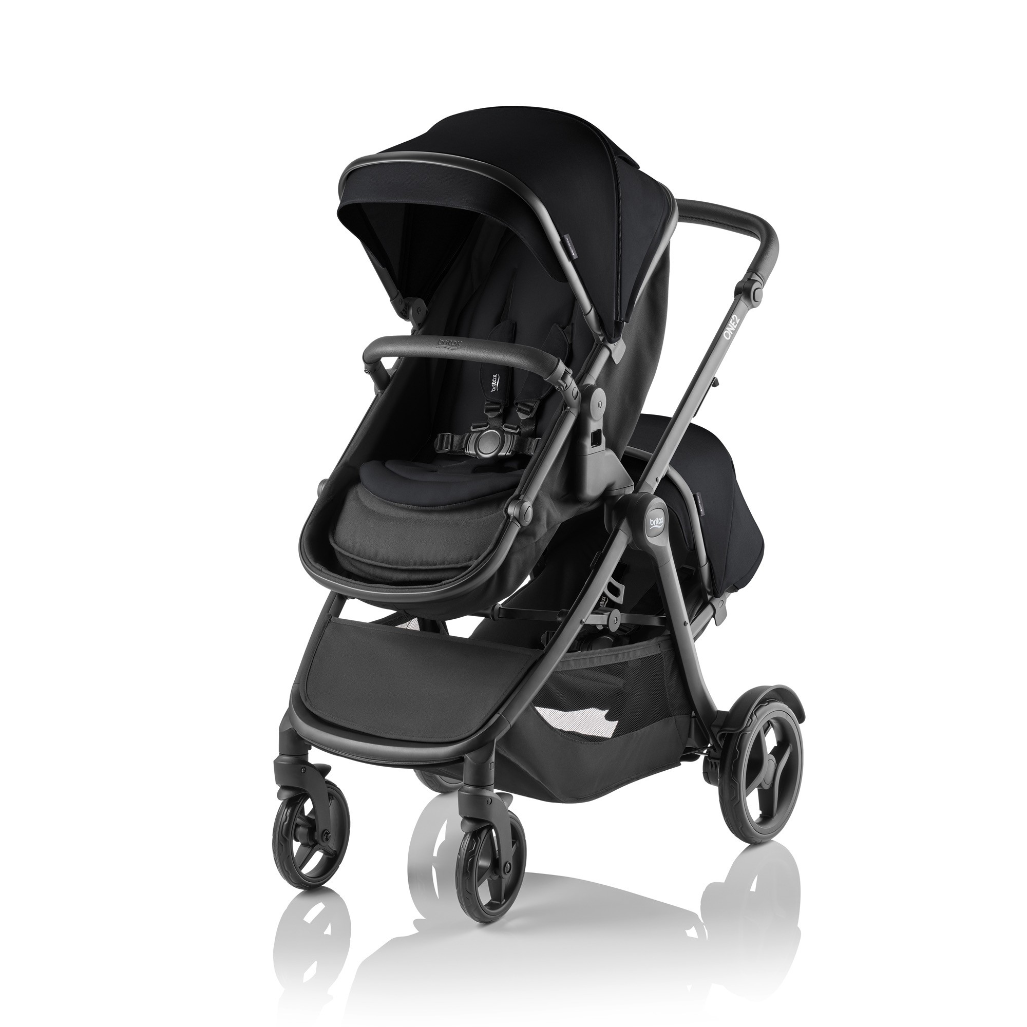Britax One2 Stroller Raven Black Melange | single to double | Baby ...