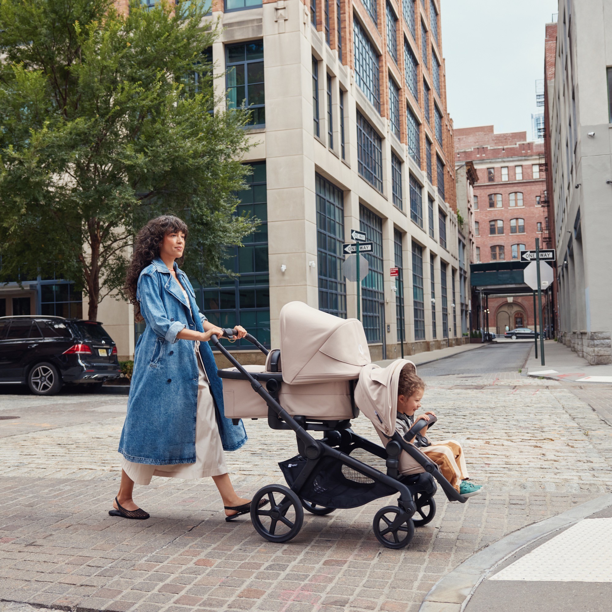 Bugaboo Kangaroo Stroller With Bassinet Black/Midnight Black | single ...