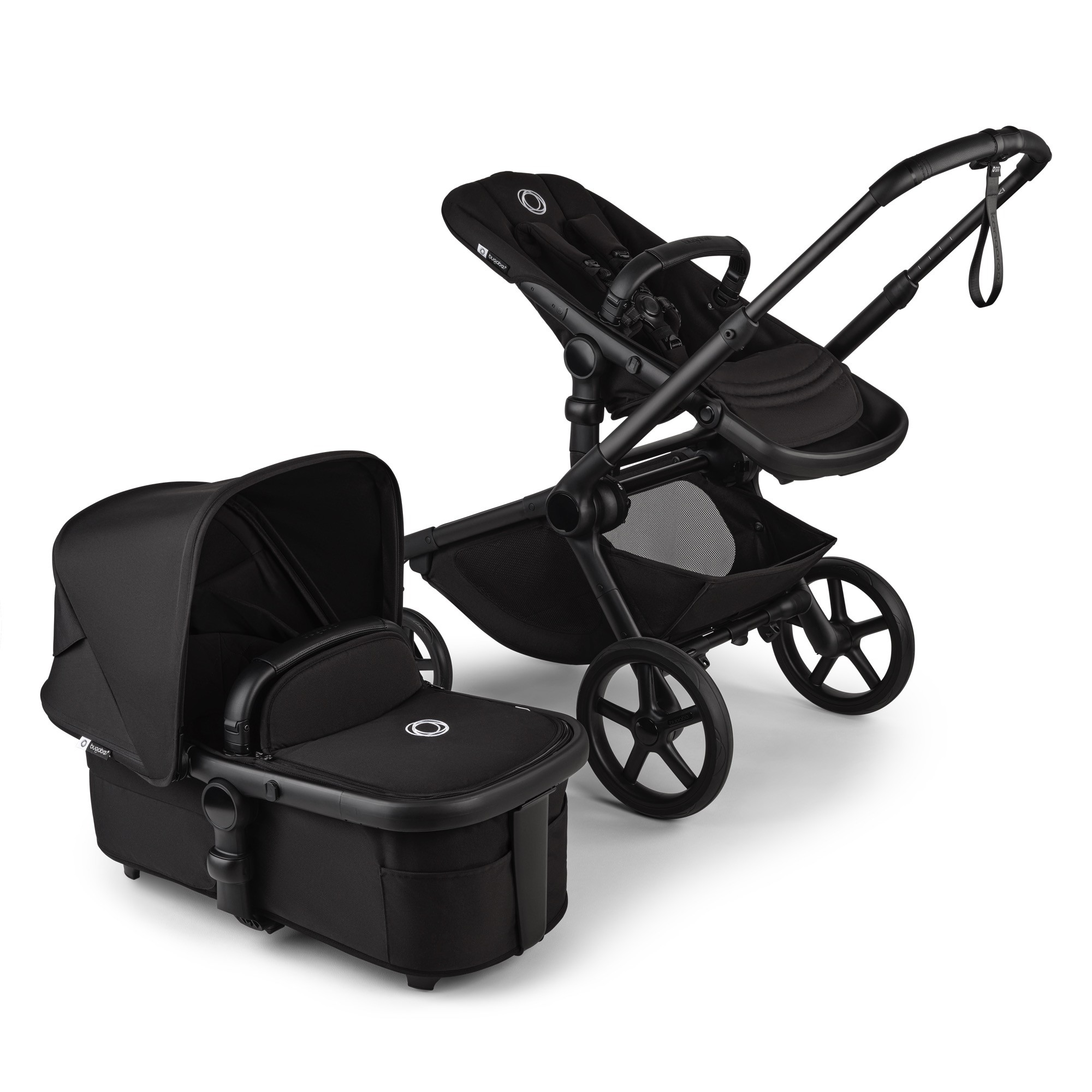 Bugaboo Kangaroo Stroller With Bassinet Black/Midnight Black | single ...