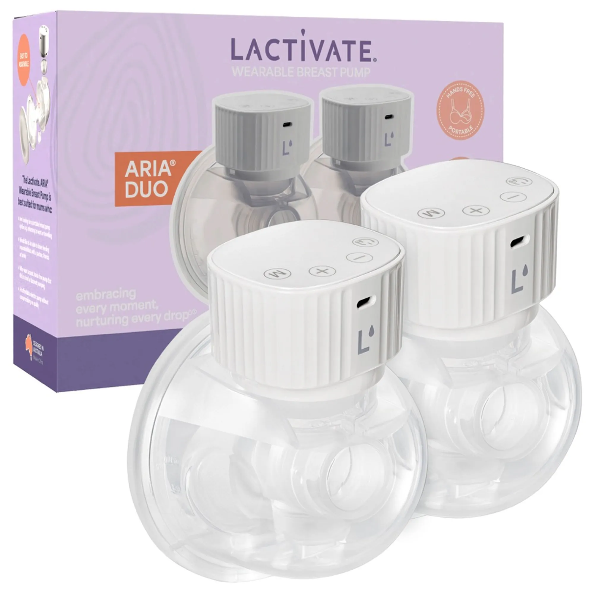 Lactivate ARIA Wearable Breast Pump- Duo | Baby Bunting AU