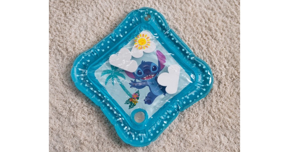 Bright Starts Stitch Making Waves Tummy Time Water Mat Teal | Baby ...