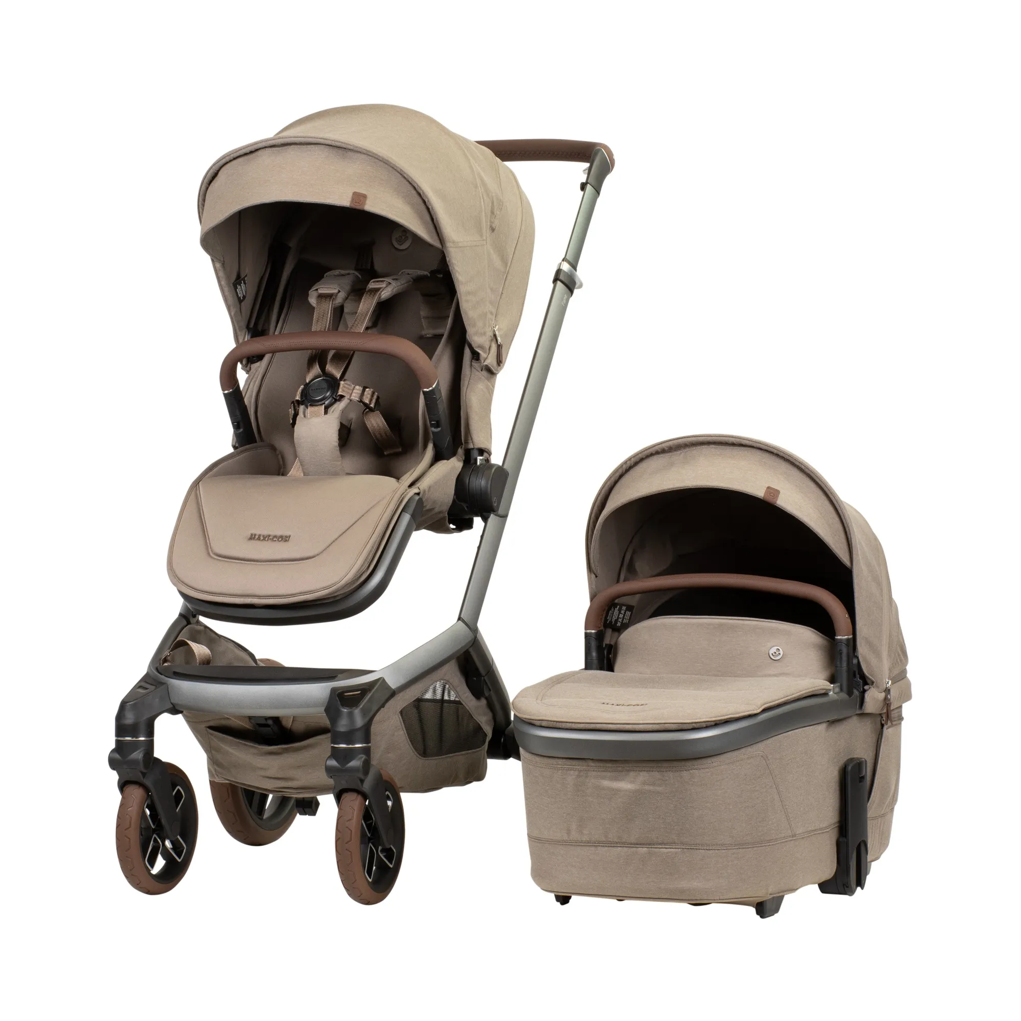 Maxi-Cosi Fame Stroller & Bassinet Twillic Truffle | Baby Bunting AU