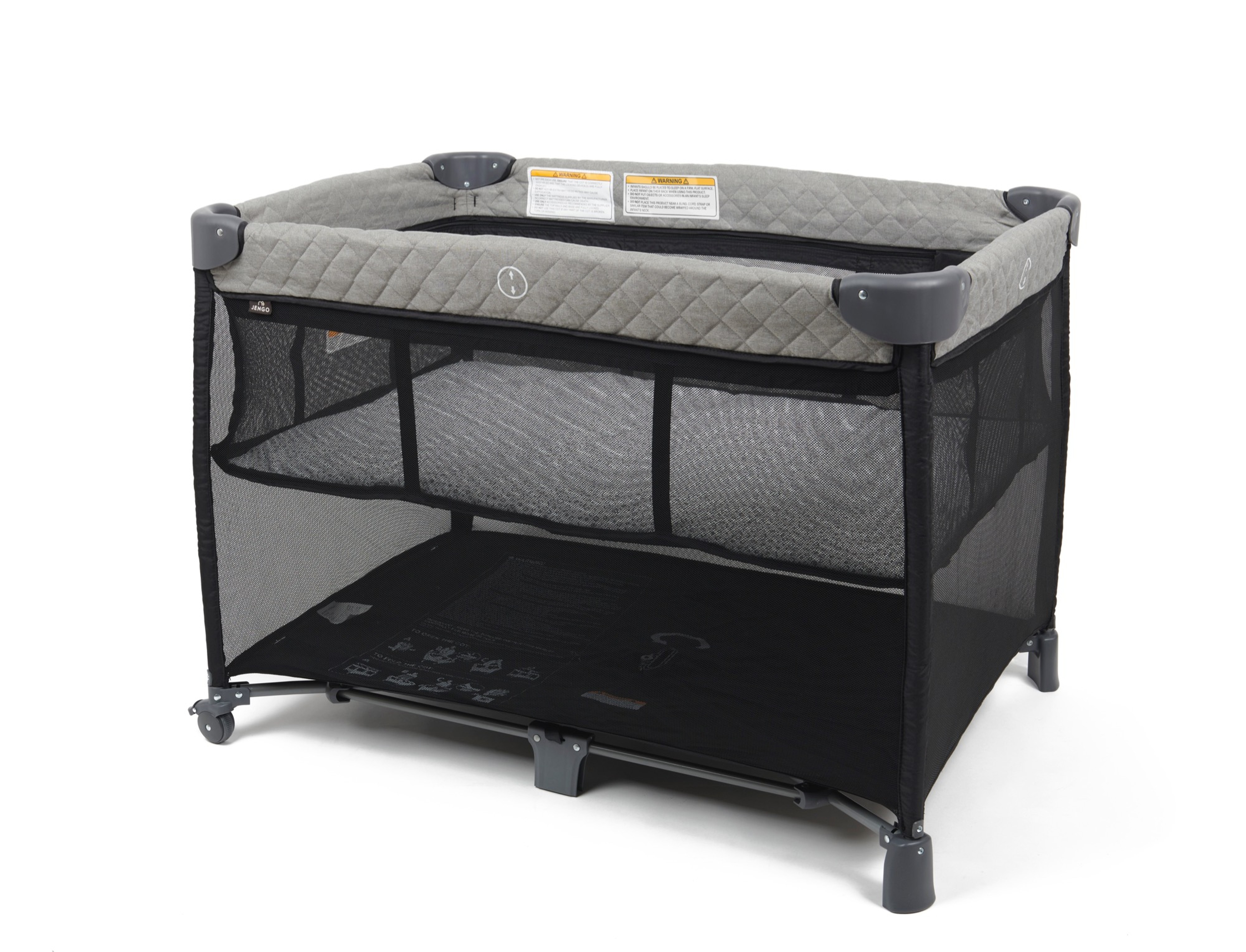 Jengo Voyager 3-In-1 Portacot V2 Black | Baby Bunting NZ