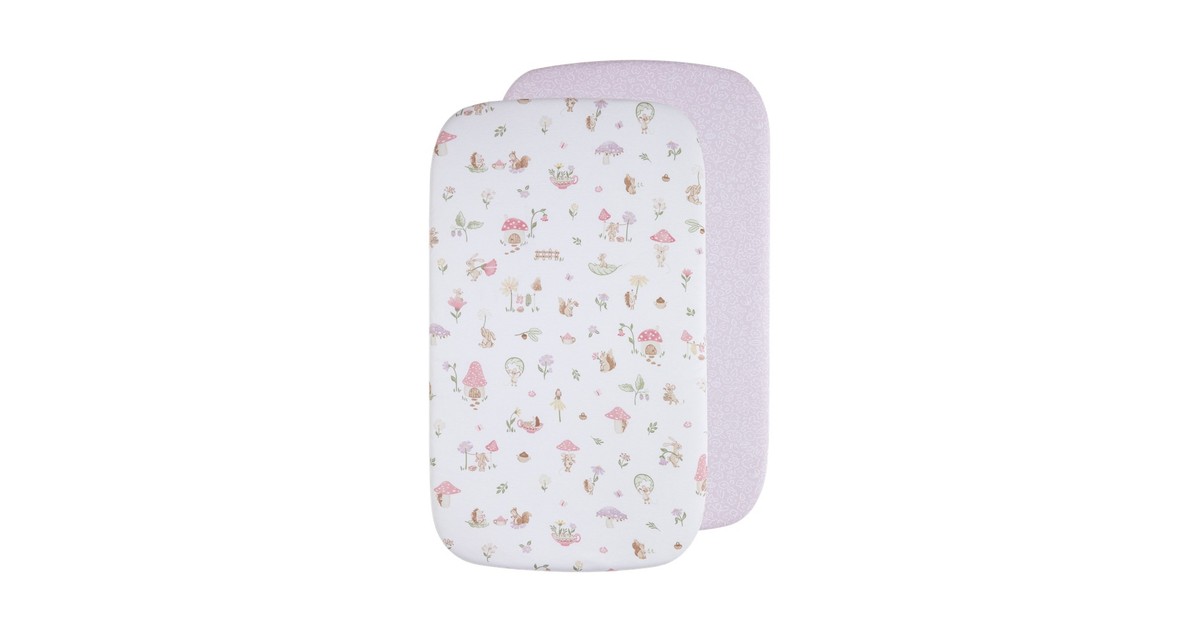 Living Textiles Fitted Sheet Cradle Whimsical Wonderland | Baby Bunting AU