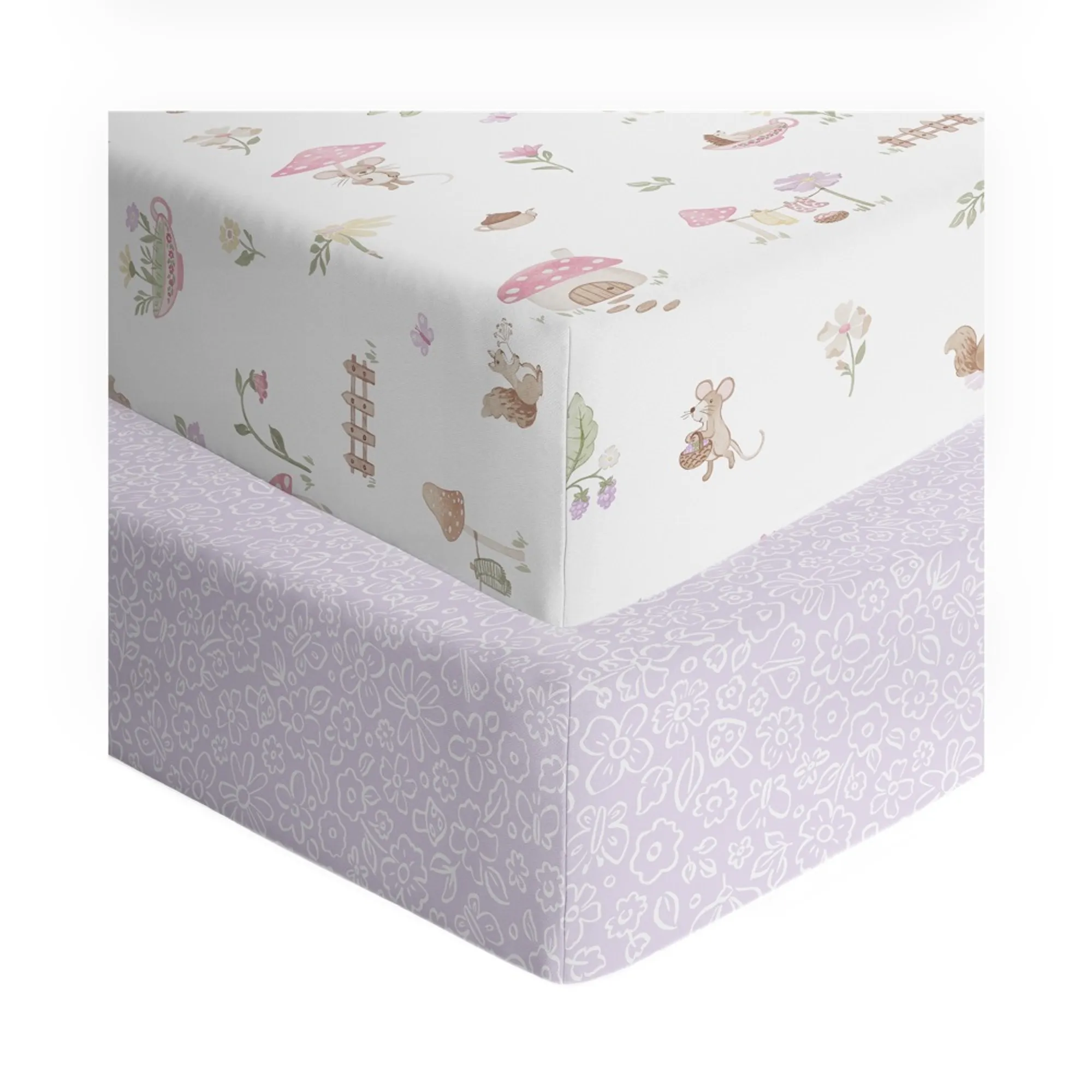 Living Textiles Cot Fitted Sheet Whimsical Wonderland | Baby Bunting AU
