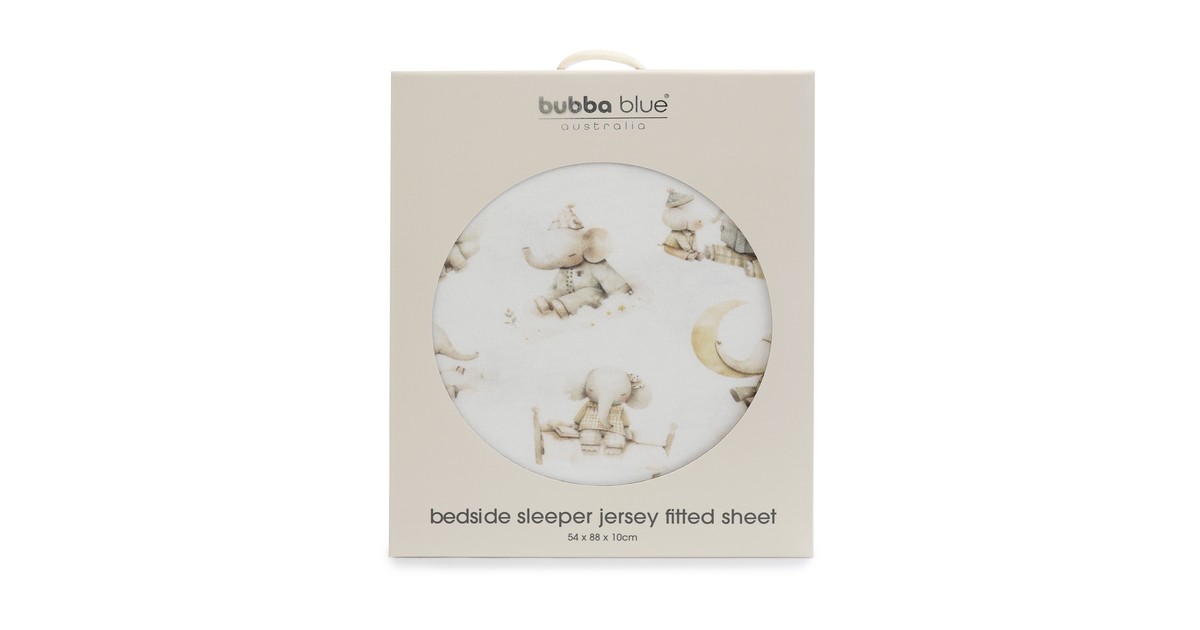 Bubba Blue Bedside Sleeper Fitted Sheet Seasame | Baby Bunting NZ