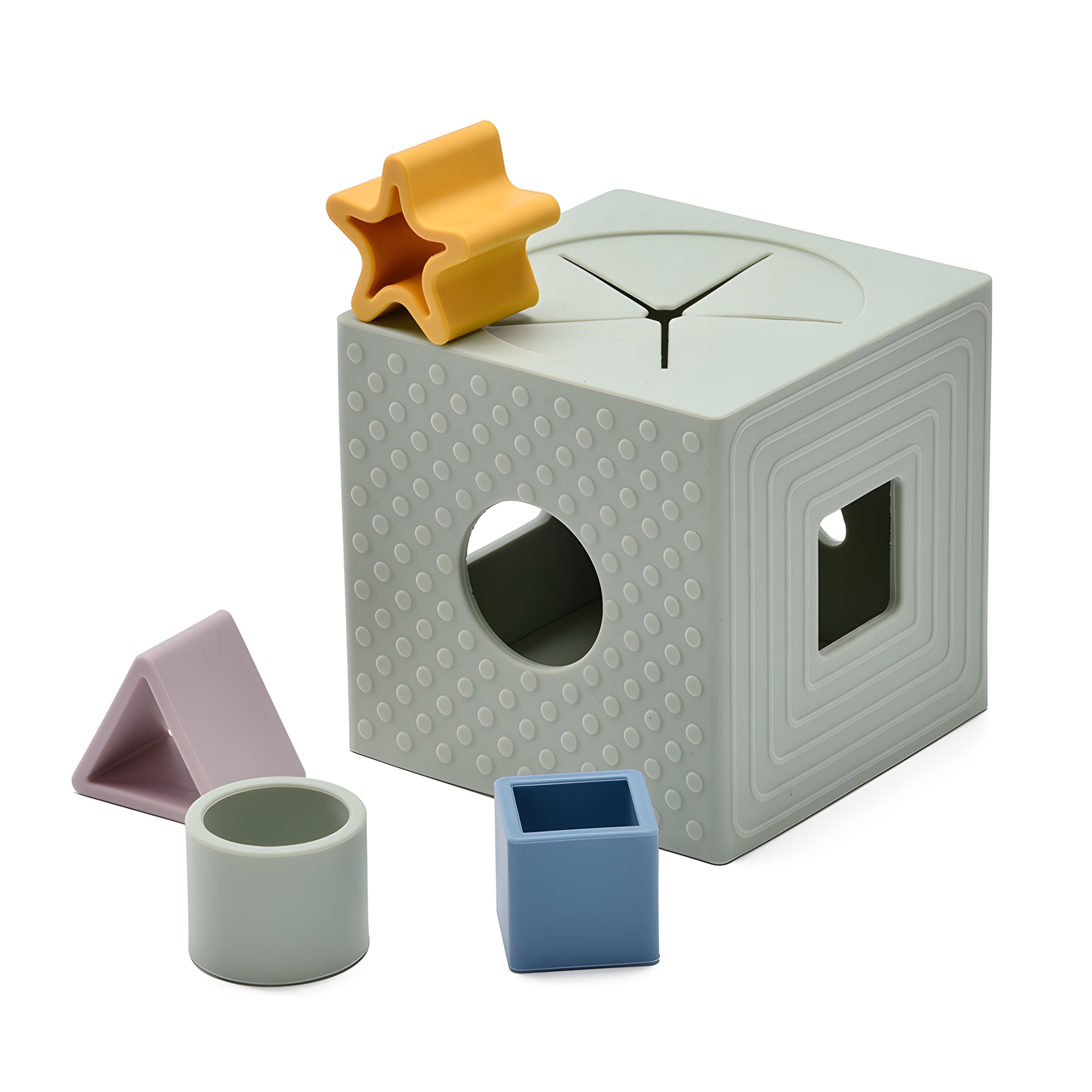 Little Rawr Silicone Shape Sorter Sage | Baby Bunting AU