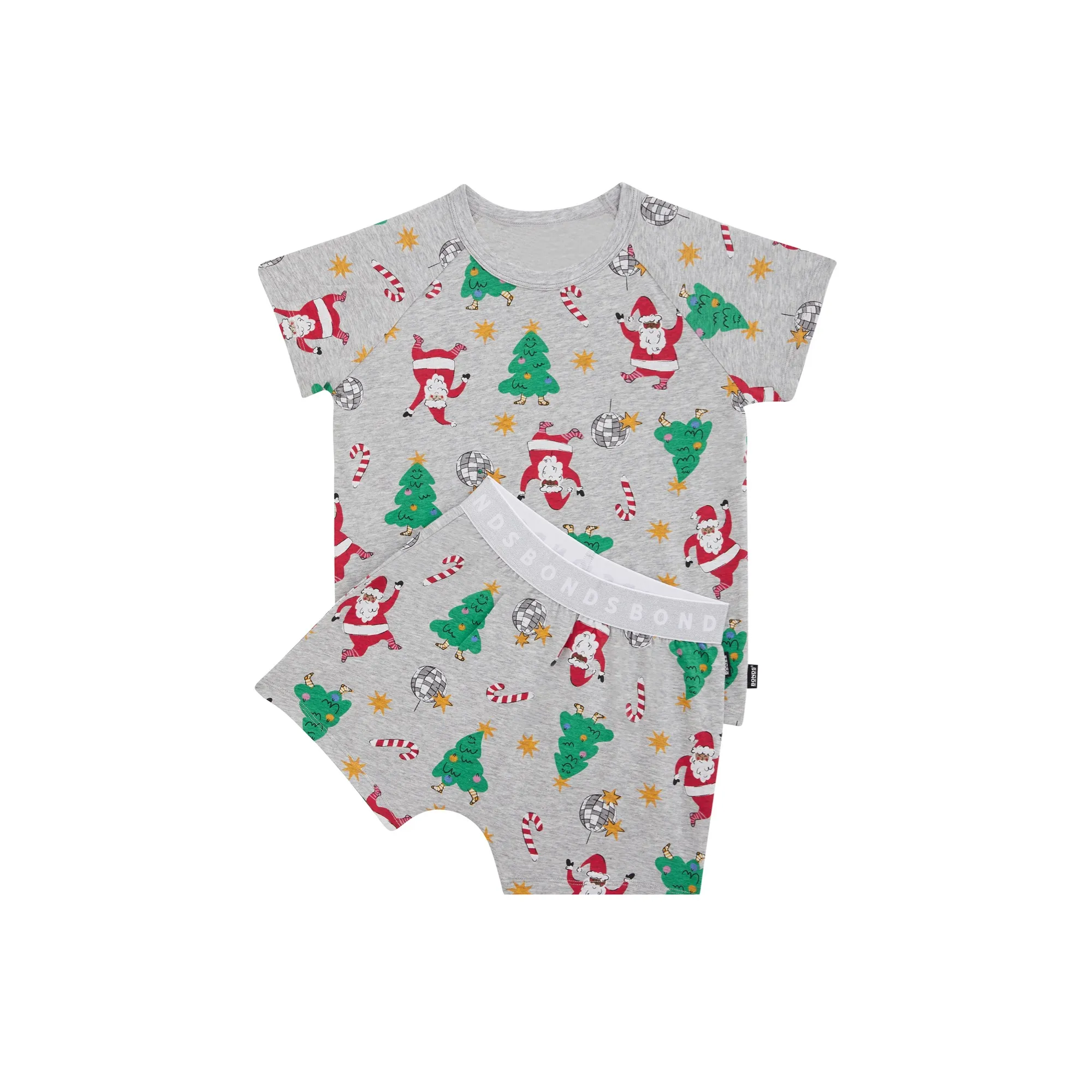 Bonds Sleep Set Disco Santa Grey Mle | Baby Bunting AU