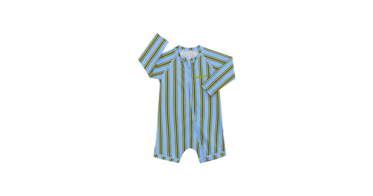 Bonds Swim Suit Zip Deck Chair Stripe Blue | Baby Bunting NZ