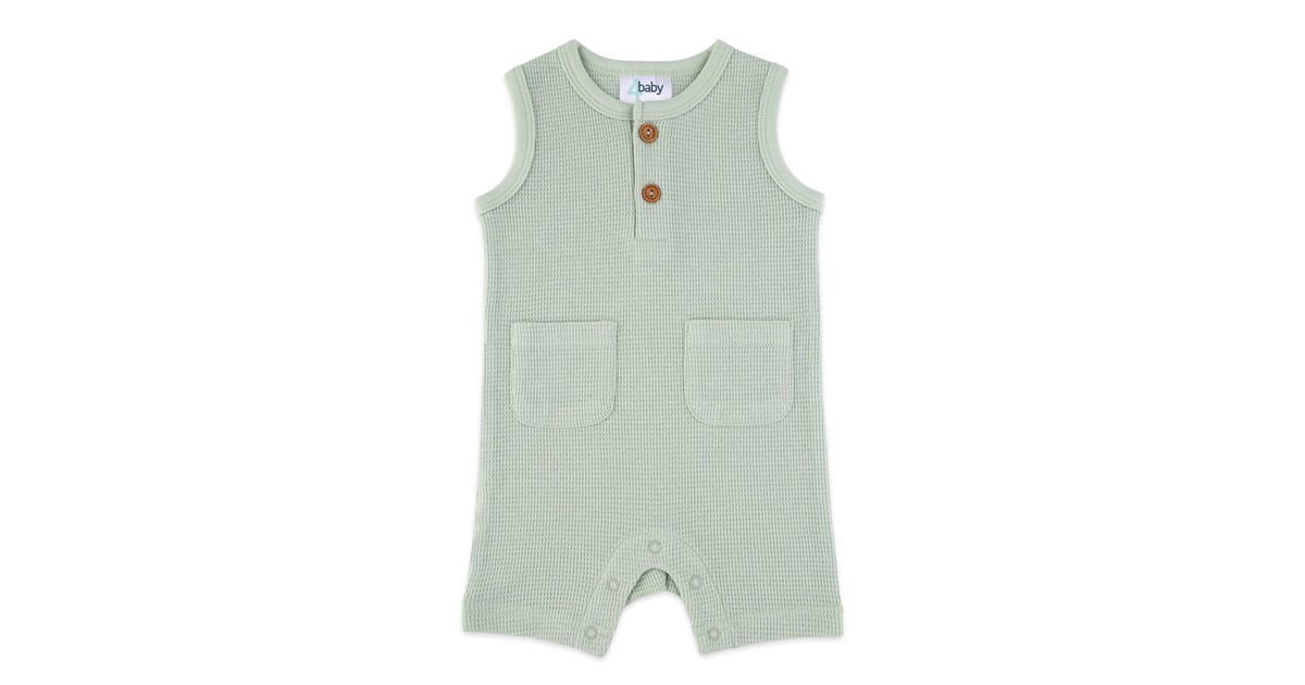 4baby Waffle Romper Sage | Baby Bunting AU
