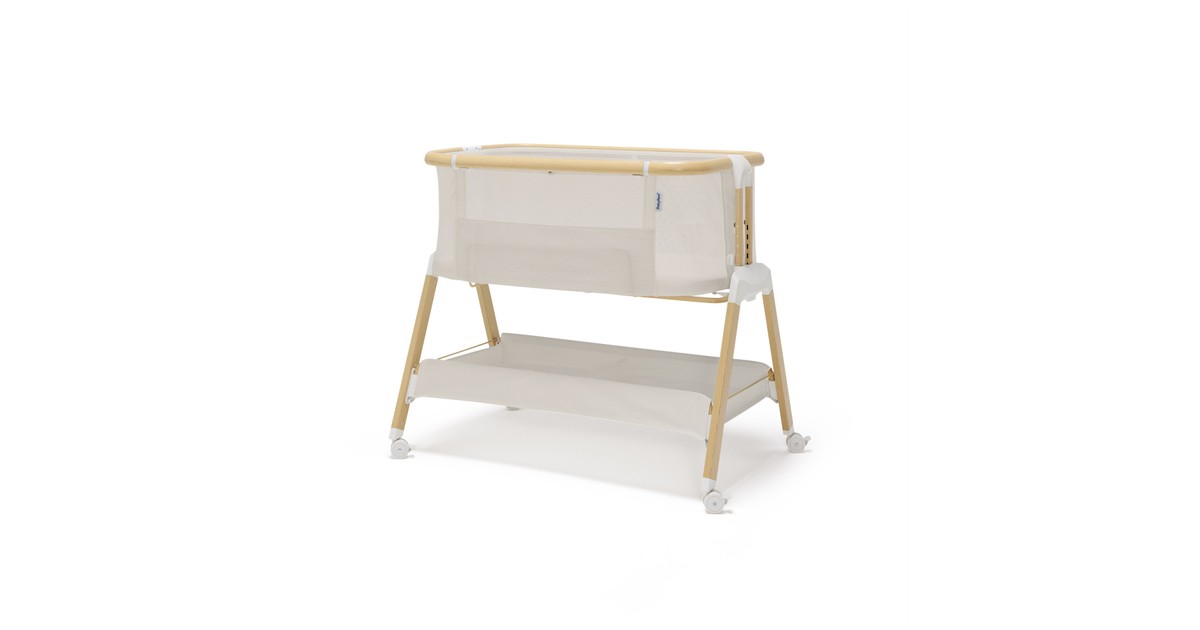 BabyRest Alfie Bedside Bassinet Beige/Natural | Baby Bunting NZ