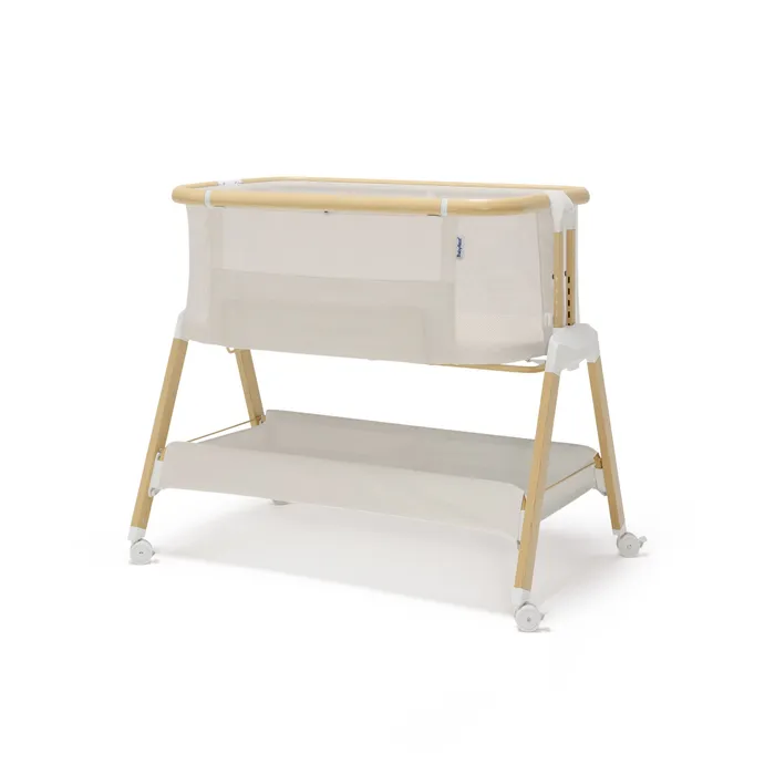 Babyrest Alfie Bedside Bassinet Beige/Natural | Baby Bunting AU