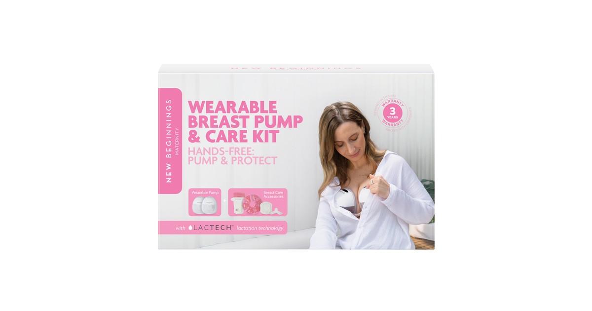 New Beginnings Wearable Breast Pump & Care Kit | Baby Bunting AU