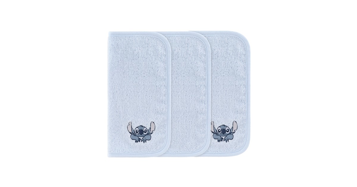 Disney Wash Cloths 3 Pack Stitch | Baby Bunting AU