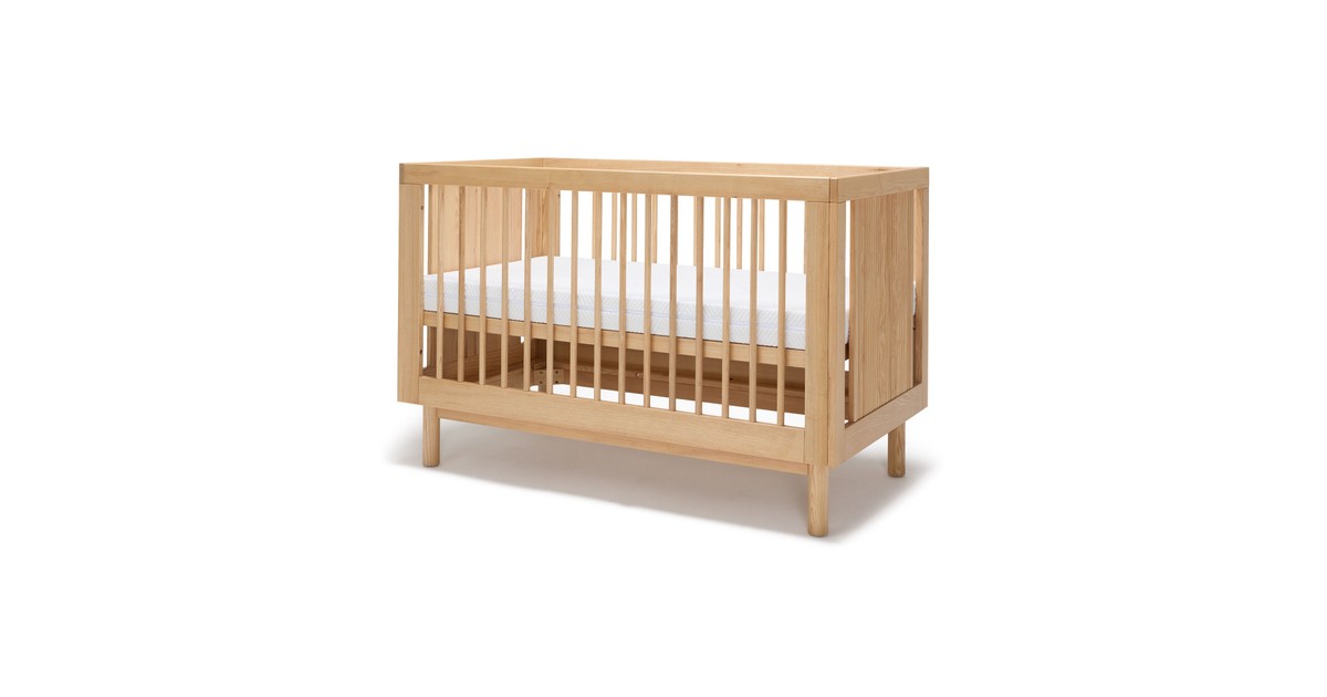 BabyRest Apollo Fluted Cot Ash | Baby Bunting AU