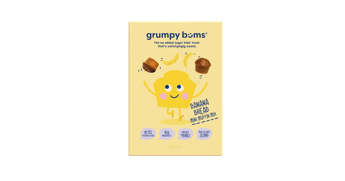 Grumpy Bums Bake Mixes Banana Bread Muffin Mix | Baby Bunting AU