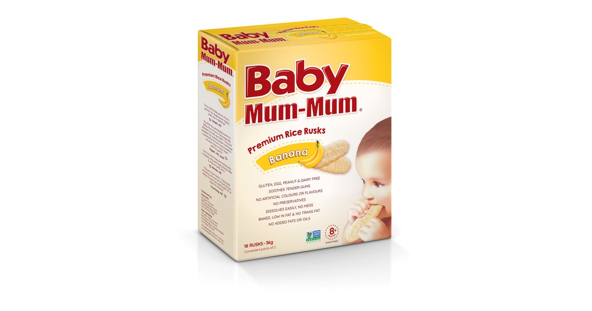 Baby Mum Mum Rice Rusks Banana | Baby Bunting AU