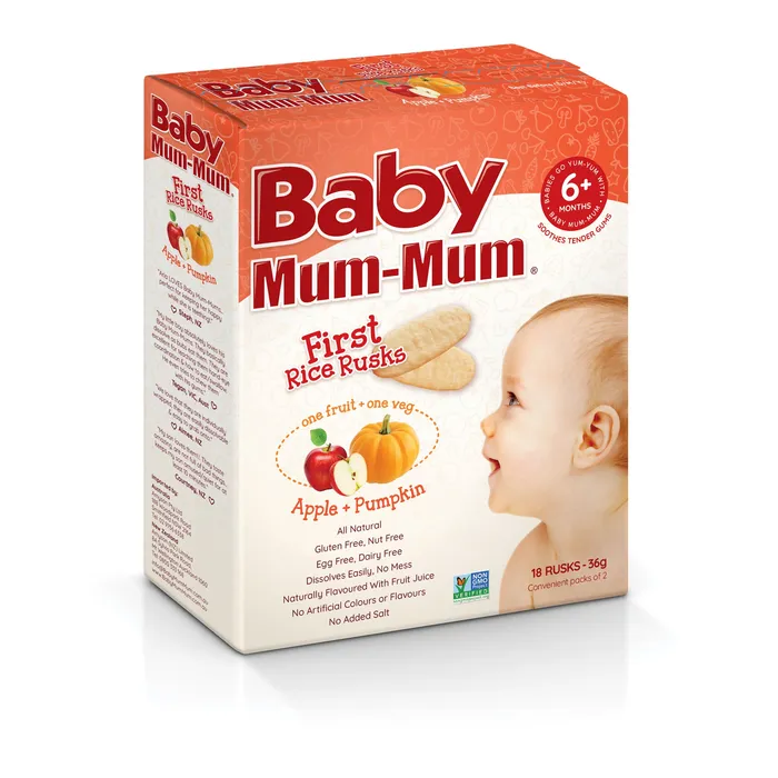 Baby Mum Mum First Rice Rusks Apple & Pumpkin | Baby Bunting AU