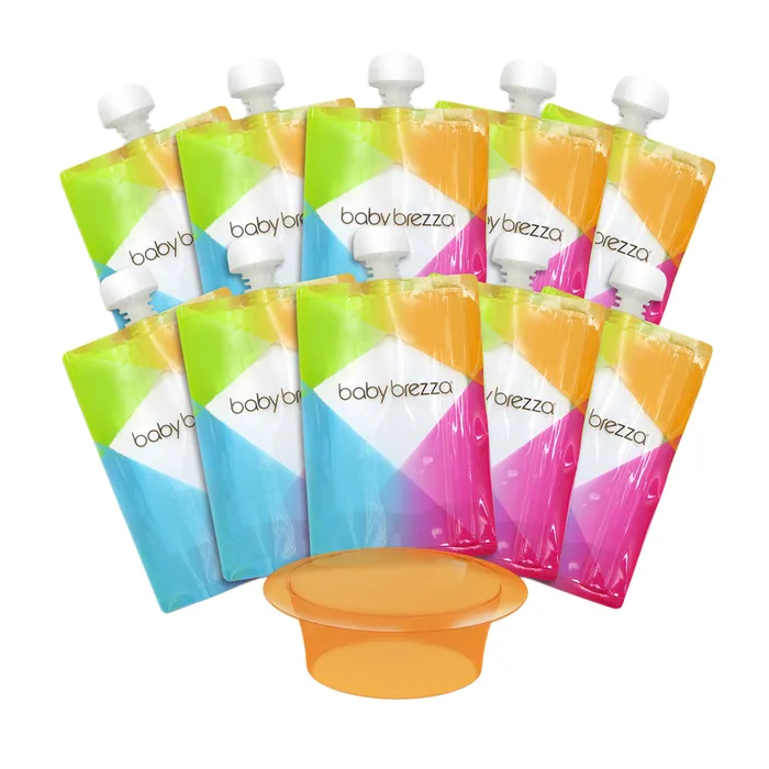 Baby Brezza Food Pouches With Funnel 10 Pack | Baby Bunting AU