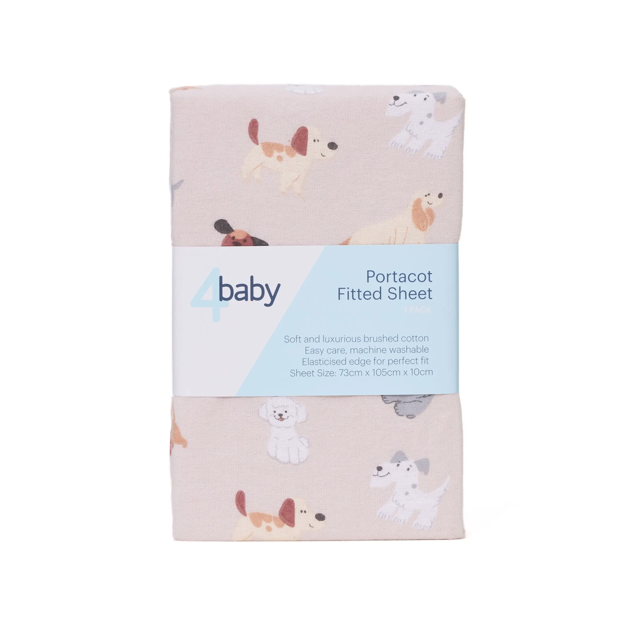 4baby Flannel Portacot Fitted Sheet Babys Best Friend | Baby Bunting NZ