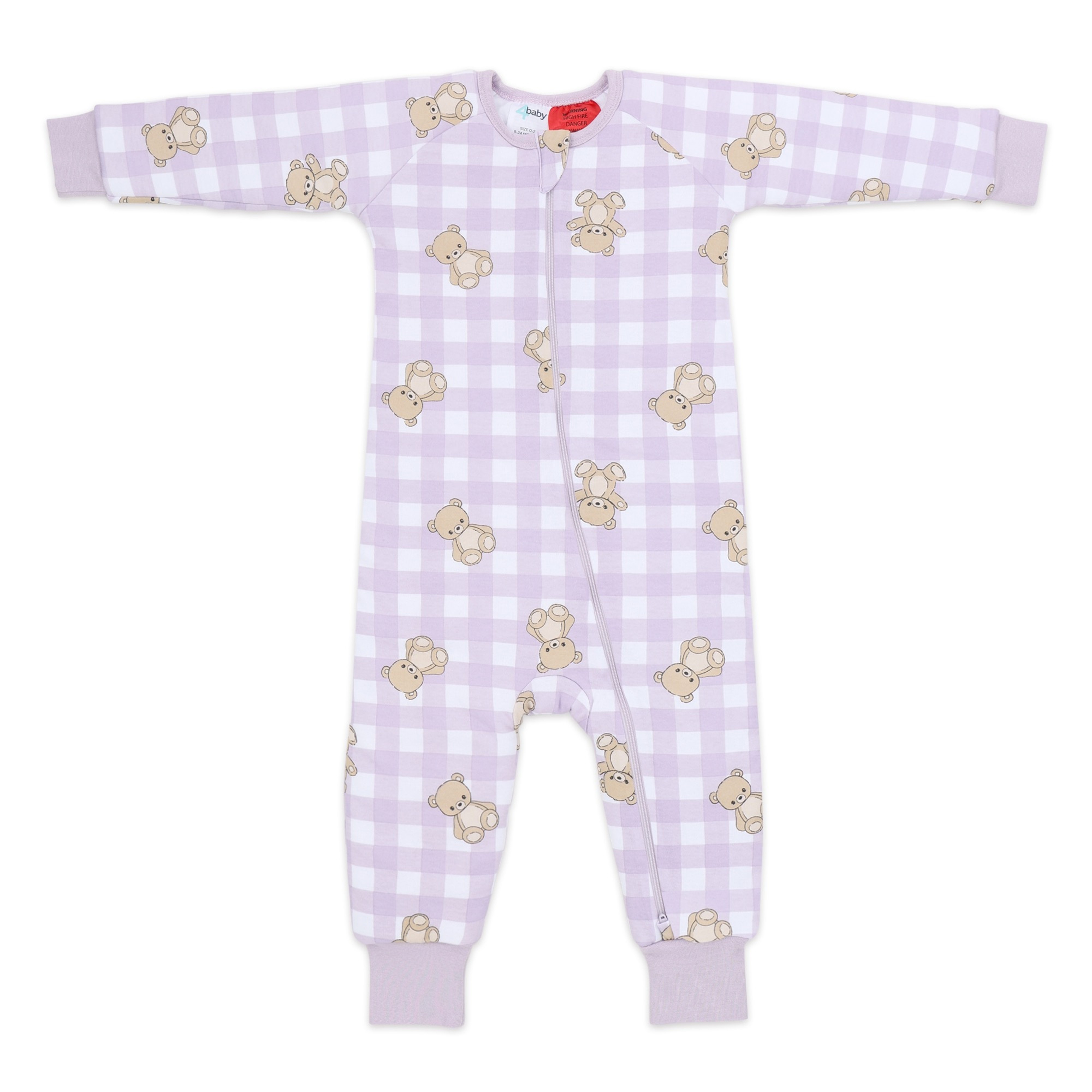 4Baby Long Sleeve Sleep Suit 3.5 Tog Teddy Bears Size 8-24 Months ...