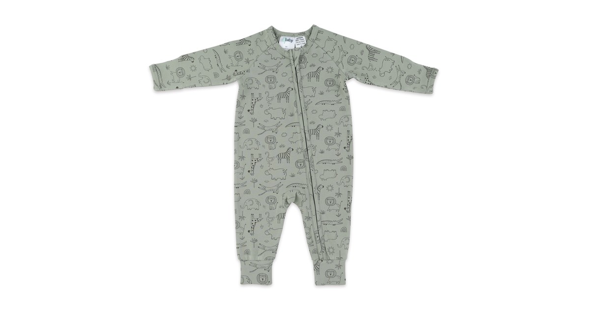 4baby Coverall 1.0 Tog Safari Sketch | Baby Bunting NZ