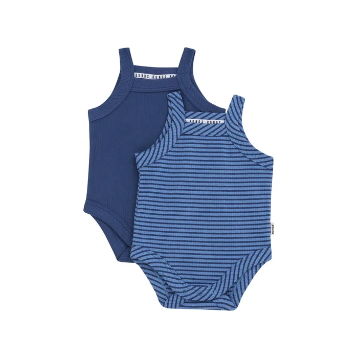 Bonds 2 Pack Rib Sleepsuit Denim Fade / Bastille | Baby Bunting AU