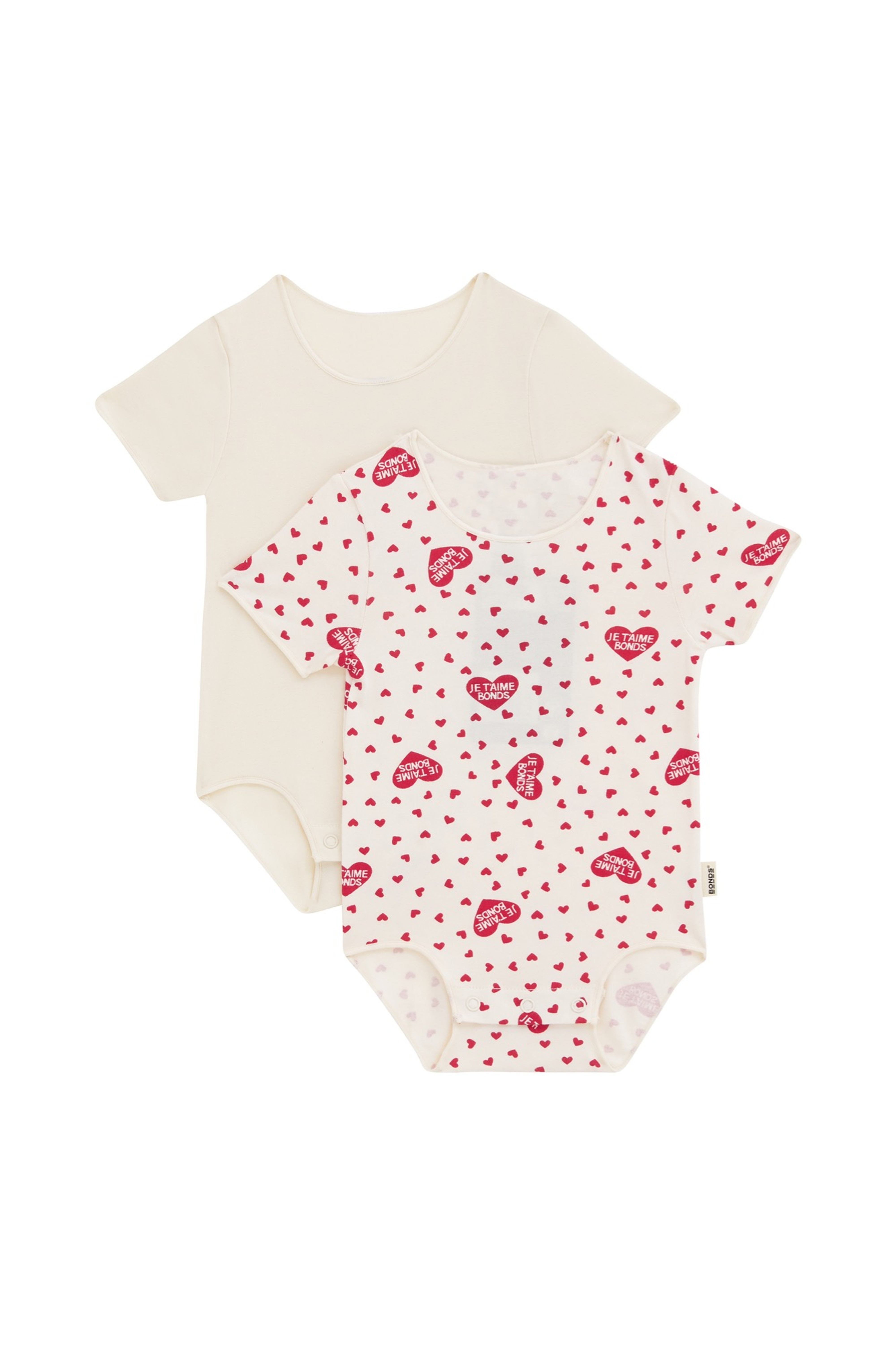 Bonds 2 Pack Bodysuit Endless Love / Macadamia | Baby Bunting AU