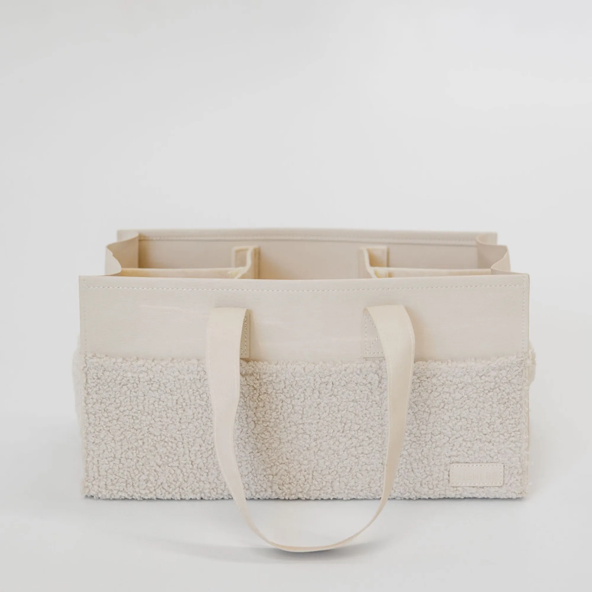 Henlee Nappy Storage Caddy Ecru | Baby Bunting AU