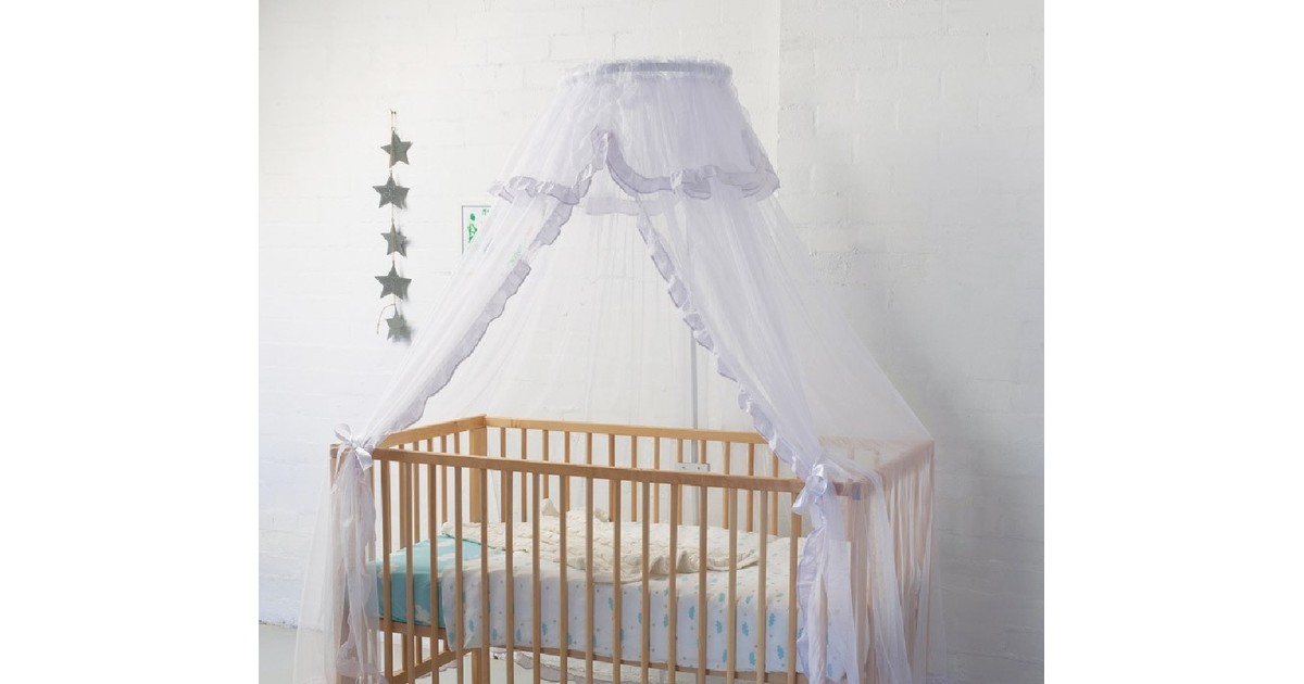 Sweet Dreams Halo Net Stand & Valance White | Baby Bunting NZ