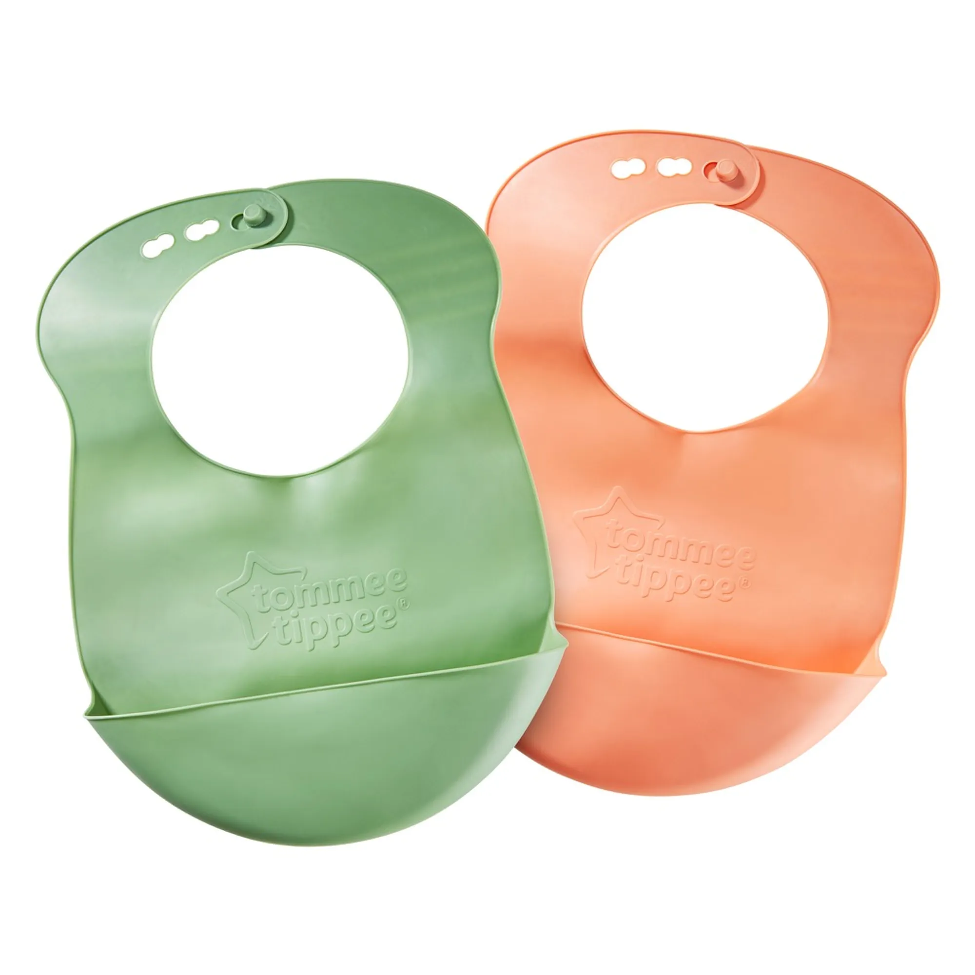 Tommee Tippee Roll & Go Bib - 2 Pack - Assorted Colours | Baby Bunting NZ